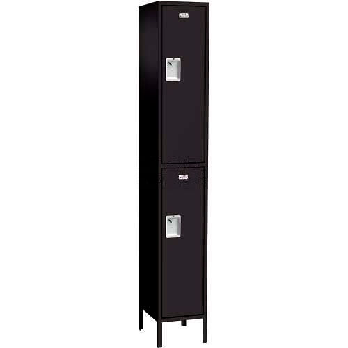 ASI Storage Traditional 2-Tier 2 Door Locker, 15"W x 15"D x 36"H, Black ...