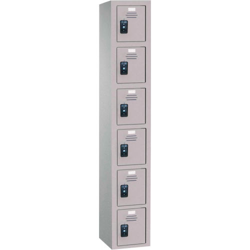 ASI Storage Traditional 5-Tier 5 Door Plastic Locker, 12"W x 12"D x 12 ...