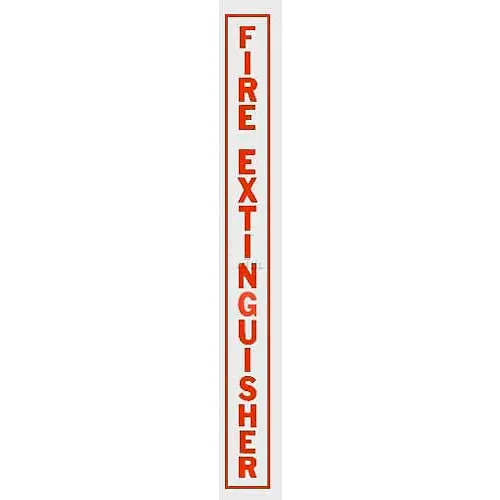 Fire Extinguisher Vertical Decal Fire Extinguisher Lettering On Clear ...