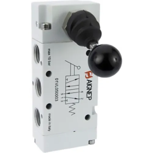 Aignep USA 5/3 Hand Lever Actuated Valve Spring Centered Closed Center ...