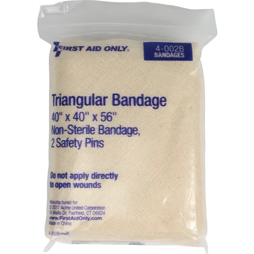 First Aid Only Muslin Triangular Bandage, 40" x 40" x 56", 1/Bag
