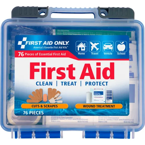 First Aid Only® Everyday First Aid Kit, 50 Persons, 76 Pieces, OSHA ...