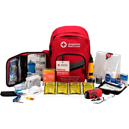 American Red Cross Emergency Preparedness Backpack Red Cross Deluxe ...