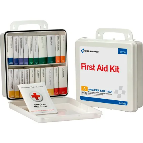 First Aid Only 24 Unit First Aid Kit, 50 Person, ANSI Compliant, Class A, Plastic Case