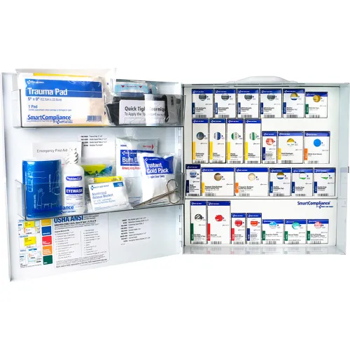 First Aid Only SmartCompliance Large Metal First Aid Cabinet w ...