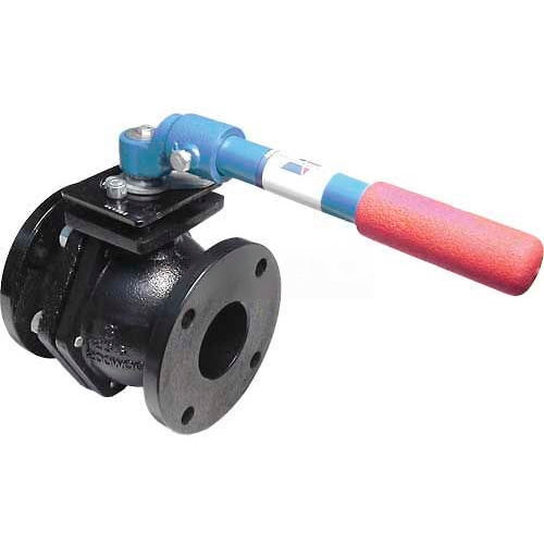 American Valve 4000-6 Ball Valve, Flanged, 6", Cast Iron, Lead-Free