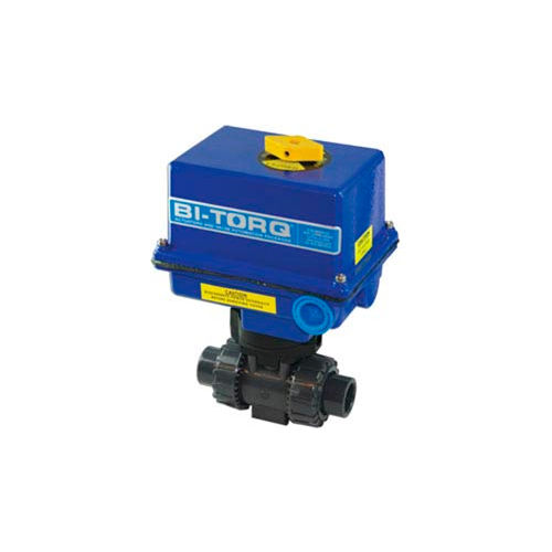 BI-TORQ 3/4" 3-Way CPVC Ball Valve W/ NEMA 4 115VAC/4-20mA
