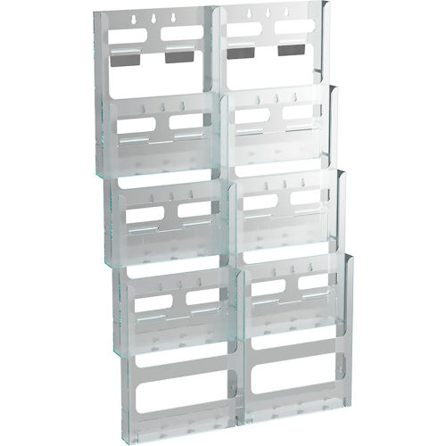 Global Approved 252322 8-Pocket Letter Size Wall Mount Display, 19" x ...