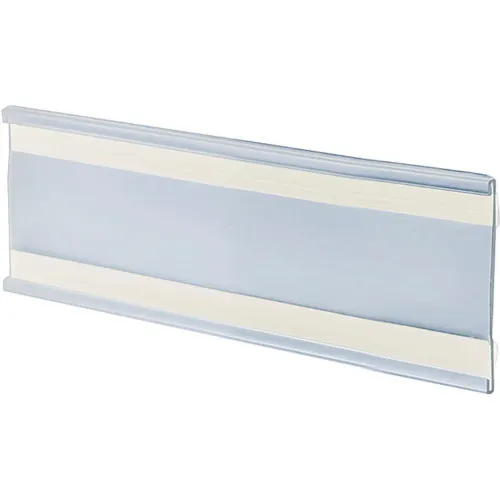 Global Approved 199610 Adhesive-Back C-Channel Nameplate, 6" x 3", Acrylic