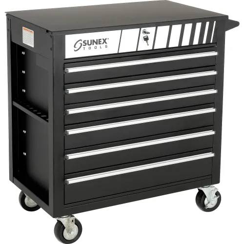 Sunex Tools 8057BK 34-1/2"W X 20"D X 39-1/2"H 6 Drawer Black Tool ...