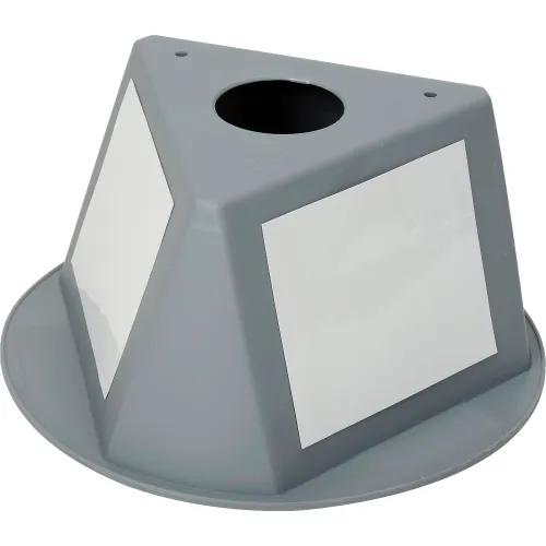 Inventory Control Cone W/ Dry Erase Decals, Gray