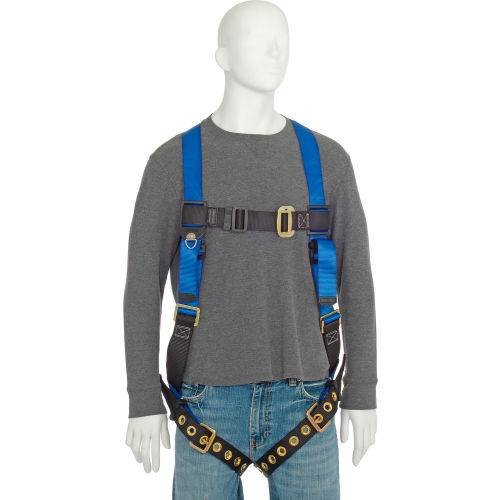 FallTech® 7016 Contractor 1-D Full Body Harness, 1 Back D-ring, Size UniFit
