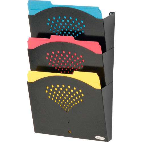 Triple Tray Letter Size Steel Wall Rack