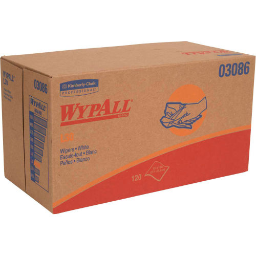 WypAll L30 Wipers, 10 x 9-4/5, White, 120/pop-Up Box, 10 Boxes/Carton ...