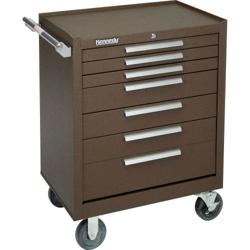 Kennedy® 277XB K1800 Series 27"W X 18"D X 35"H 7 Drawer Brown Roller ...