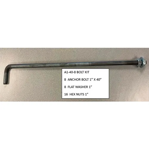 Contrx Anchor Bolt Kit, 8 Bolts, 1"Dia. x 40"L