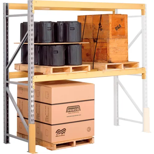 Penco Double Slotted Pallet Rack Add-On - No Deck - 96"W x 42"D x 96"H