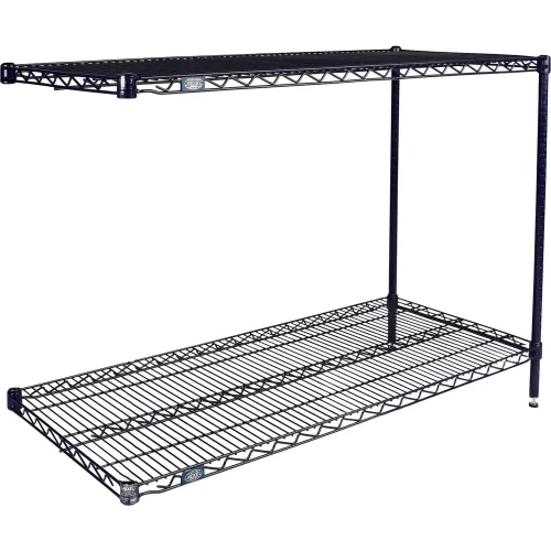 Nexel® 2 Shelf, Nexelon® Blue Wire Shelving Unit, Add On, 24"W x 21"D x ...