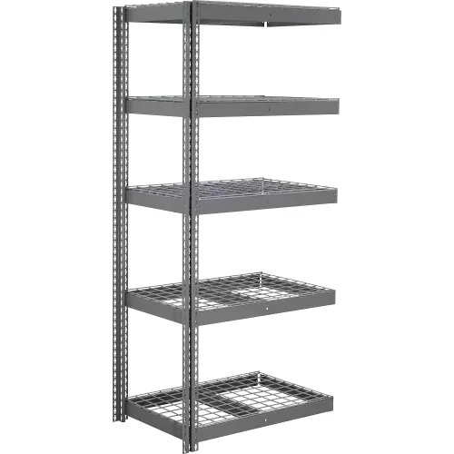 Global Industrial 5 Shelf, Heavy Duty Boltless Shelving Add On, 36"W x ...