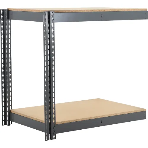 Global Industrial 2 Shelf, Heavy Duty Boltless Shelving, Add On, 48"W x ...
