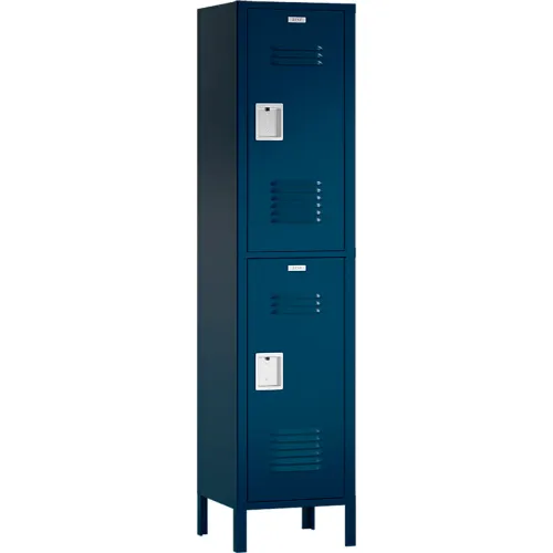 ASI Storage Traditional 2-Tier 2 Door Locker, 12"W x 12"D x 78"H, Blue ...
