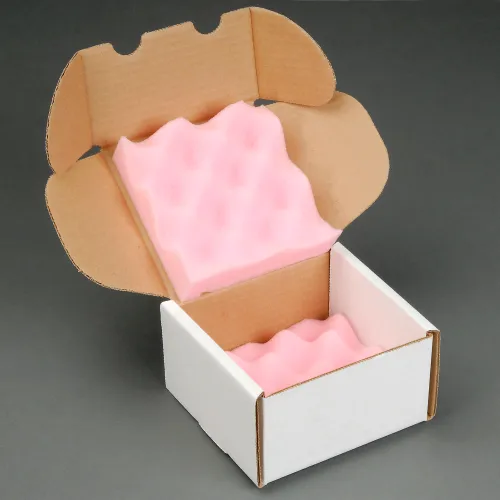 Anti Static Foam Shippers, 5"W x 5"L x 3"D, White - Pkg Qty 24