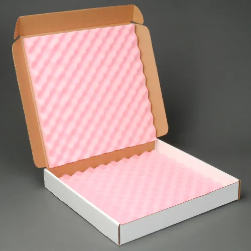 Anti Static Foam Shippers, 18"W x 18"L x 2-3/4"D, White - Pkg Qty 12