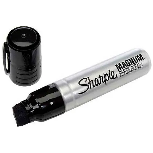 Sharpie® Magnum Permanent Marker, Extra Large Chisel, Black Ink - Pkg ...