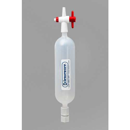Bel-Art Polypropylene Gas Sampling Bulb with Stopcock and Septum Ends ...