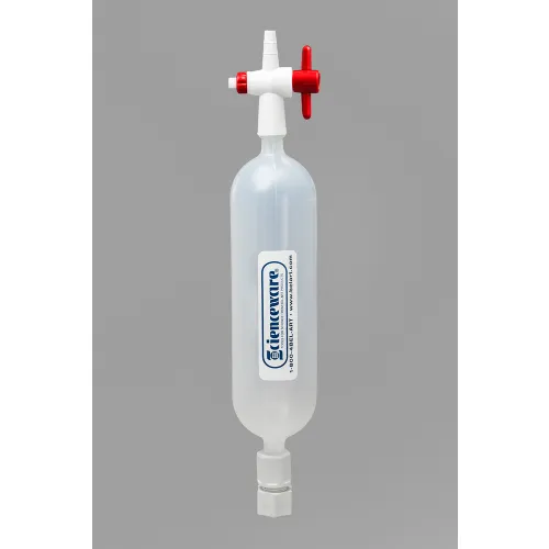 Bel-Art Polypropylene Gas Sampling Bulb with Stopcock and Septum Ends ...
