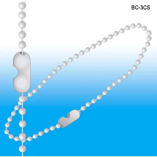 Beaded Chain, #3 Ball, 6"L - Pkg Qty 100