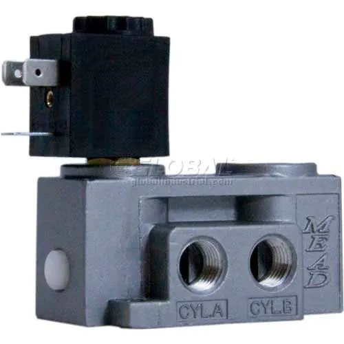 Bimba-Mead Air Valve N2-SCD-24VDC, 5 Port, 2 Pos, Single, 1/4" NPTF, 24VDC