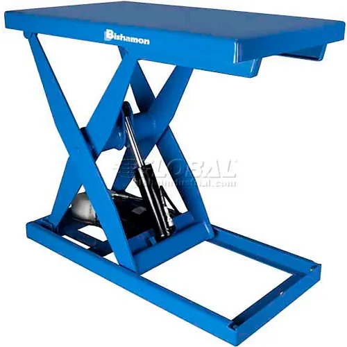 Bishamon® Optimus Power Scissor Lift Table, Hand Operated, 5000 Cap ...