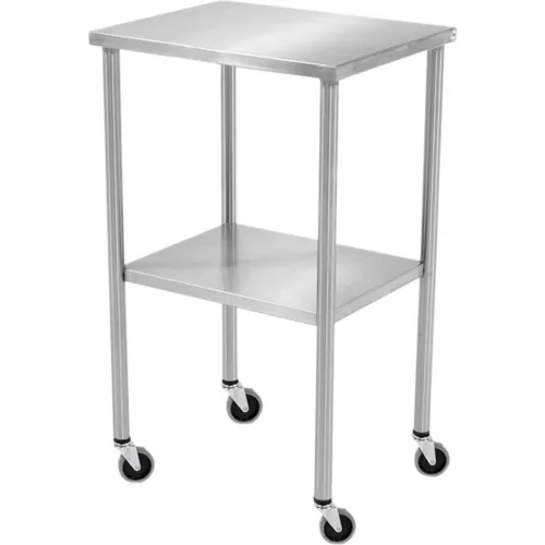 Blickman Howard Stainless Steel Mobile Instrument Table, 20"W x 16"D ...