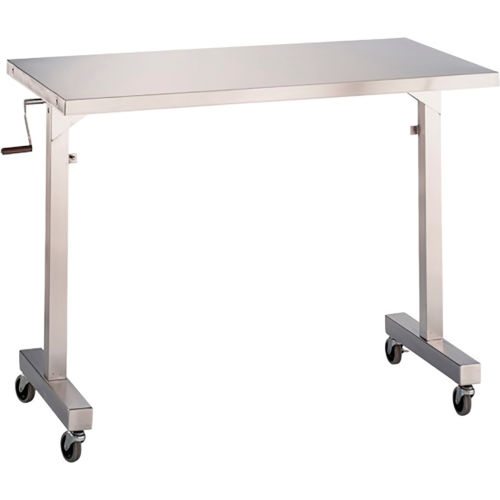 Blickman 7893SS-O Adjustable Height Instrument Table, 36"L x 24"W x 36 ...