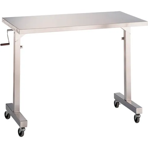 Blickman Stainless Steel Mobile Instrument Table, 34 x 36", Adjustable ...
