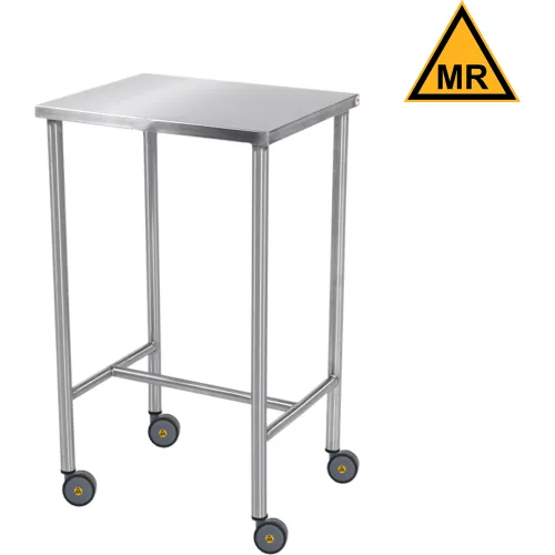 Blickman MRI Safe Stainless Steel Mobile Instrument Table, 33 x 18", H ...