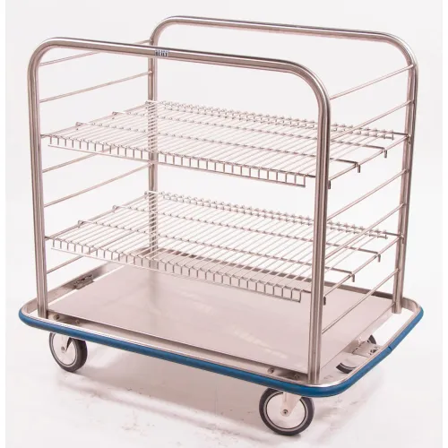 Blickman OCC4 Open Case Cart with Two Wire Shelves, 42"L x 29"W x 40-1/4"H