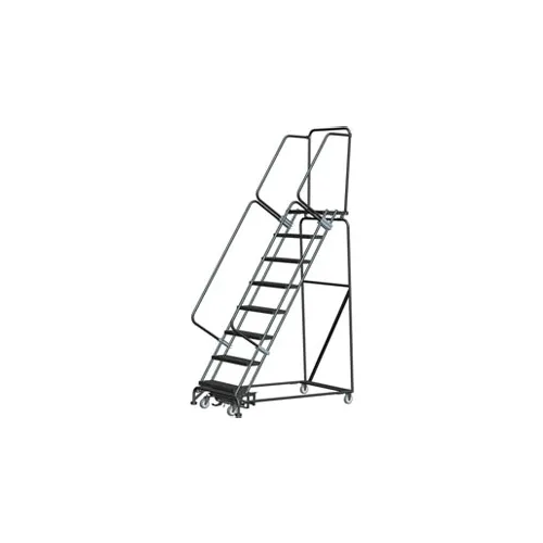 13 Step Steel Rolling Ladder w/ Weight Actuated Lock Step 24"W ...