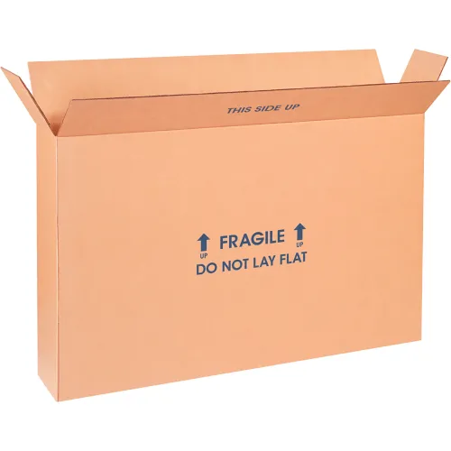 Global Industrial™ Single Wall Flat Panel Corrugated TV Boxes, 28"L x 6 ...