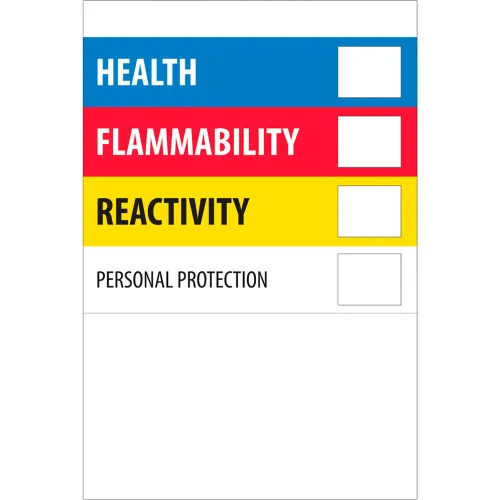 Tape Logic® Regulated Labels, ''Health Flammability Reactivity'', 2"L x ...