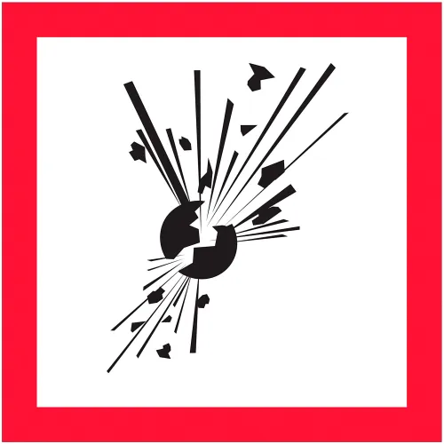 Tape Logic® Pictogram Exploding Bomb Labels, 1"L x 1"W, Black/Red/White ...