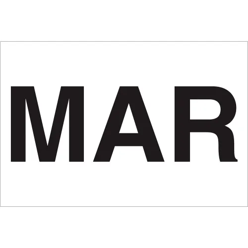 Tape Logic® Paper Labels with "Mar" Print, 3"L x 2"W, "L, White, Roll ...