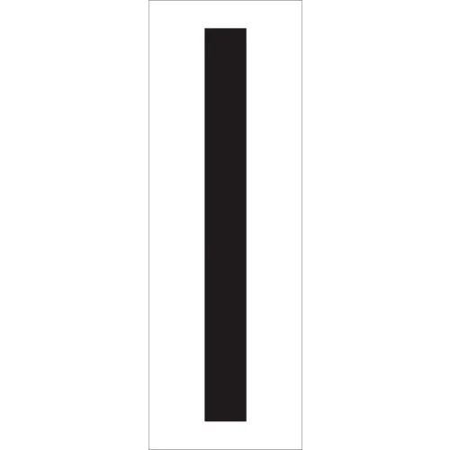 Vinyl Warehouse Number Labels with "I" Print, 4"L x 2-1/8"W, Black ...