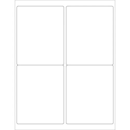 Tape Logic Rectangle Laser Labels, Master Case, 5"L x 4"W, White, 4 ...