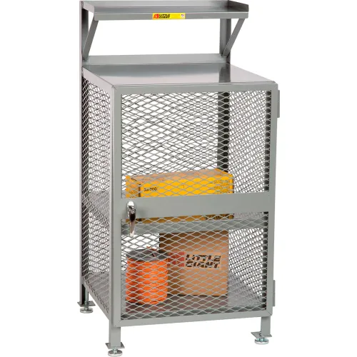 Little Giant® Stationary Enclosed Shop Desk with Locking Door & Drawer ...