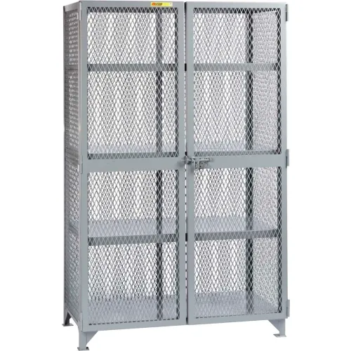 Little Giant® Welded Vented Locker, 3 Shelves, 73"W x 39"D x 78"H, Gray ...