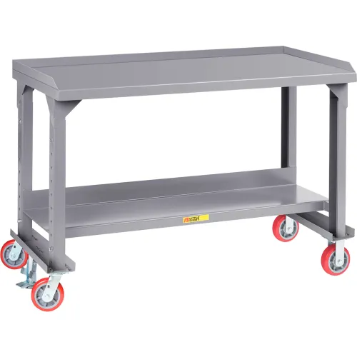 Little Giant® Mobile Heavy Duty Workbench, Adjustable Height, 48"W x 24 ...