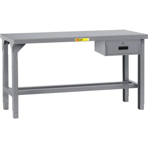 Little Giant® Heavy Duty Welded Workbench, 60 x 24", Adj. Height, Open ...