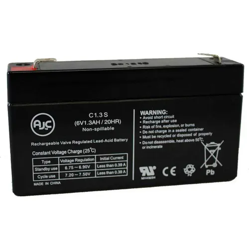 AJC® Universal Power Group UB613 6V 1.3Ah Lawn and Garden Battery